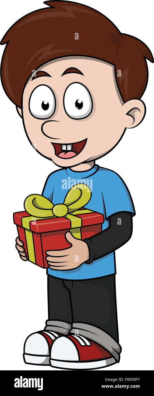 child get a gift Stock Vector Image & Art - Alamy
