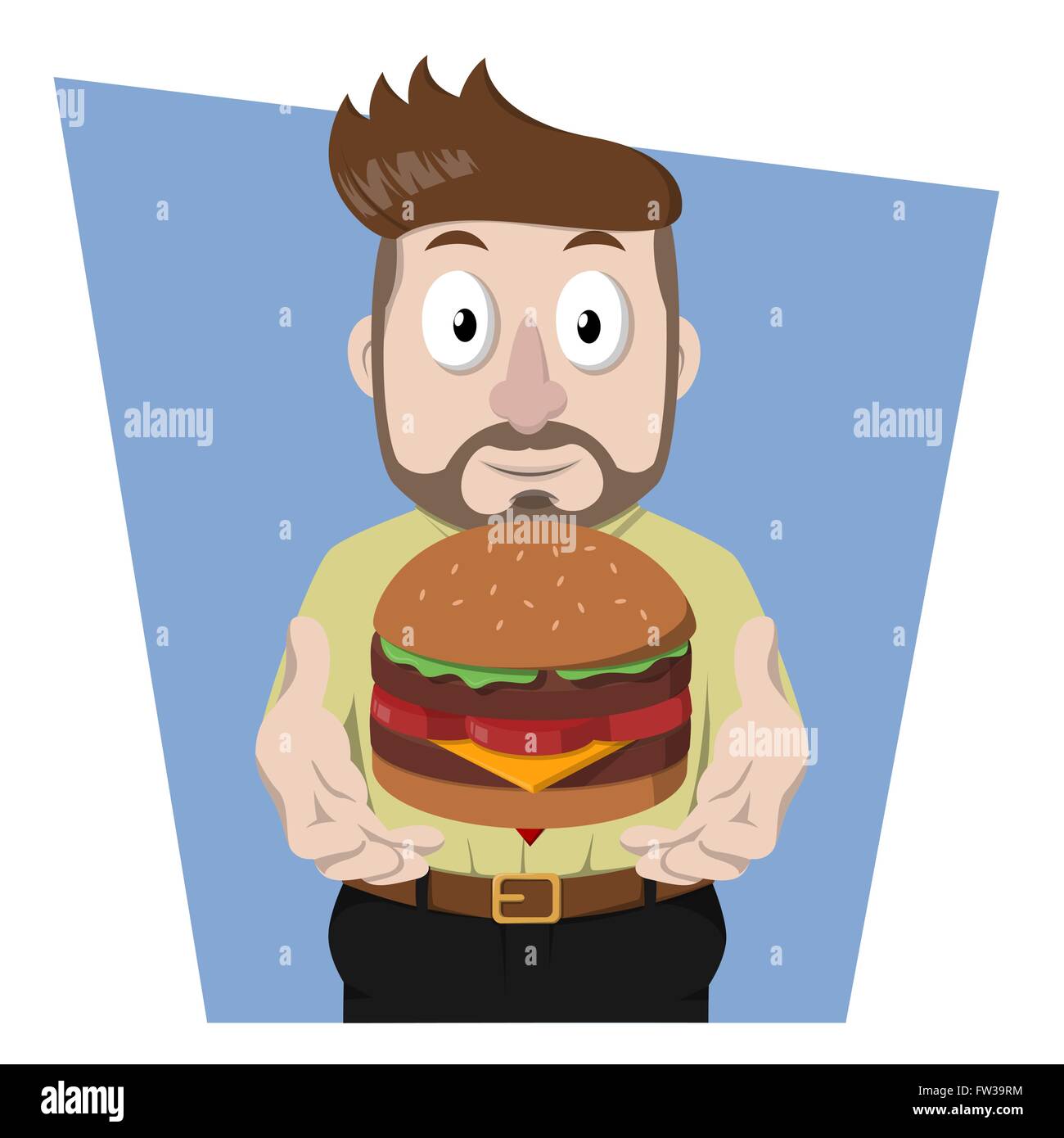 Business man show burger Stock Vector Image & Art - Alamy