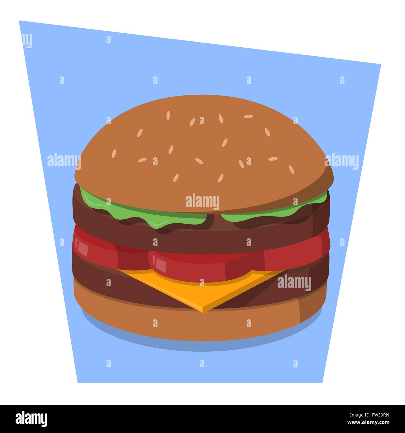 Flat design burger illustration Stock Vector Image & Art - Alamy