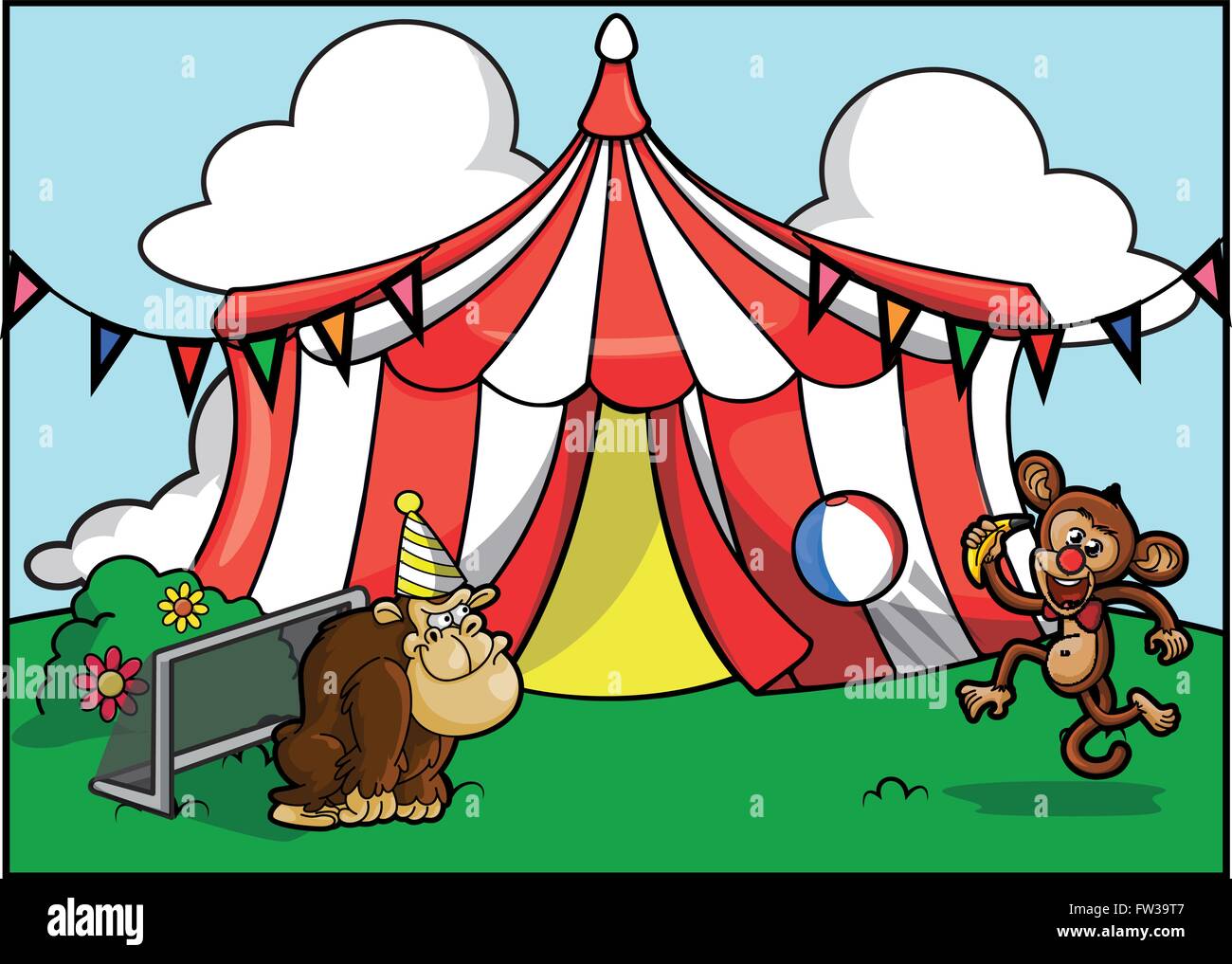 Gorilla circus attraction festival Stock Vector Image & Art - Alamy