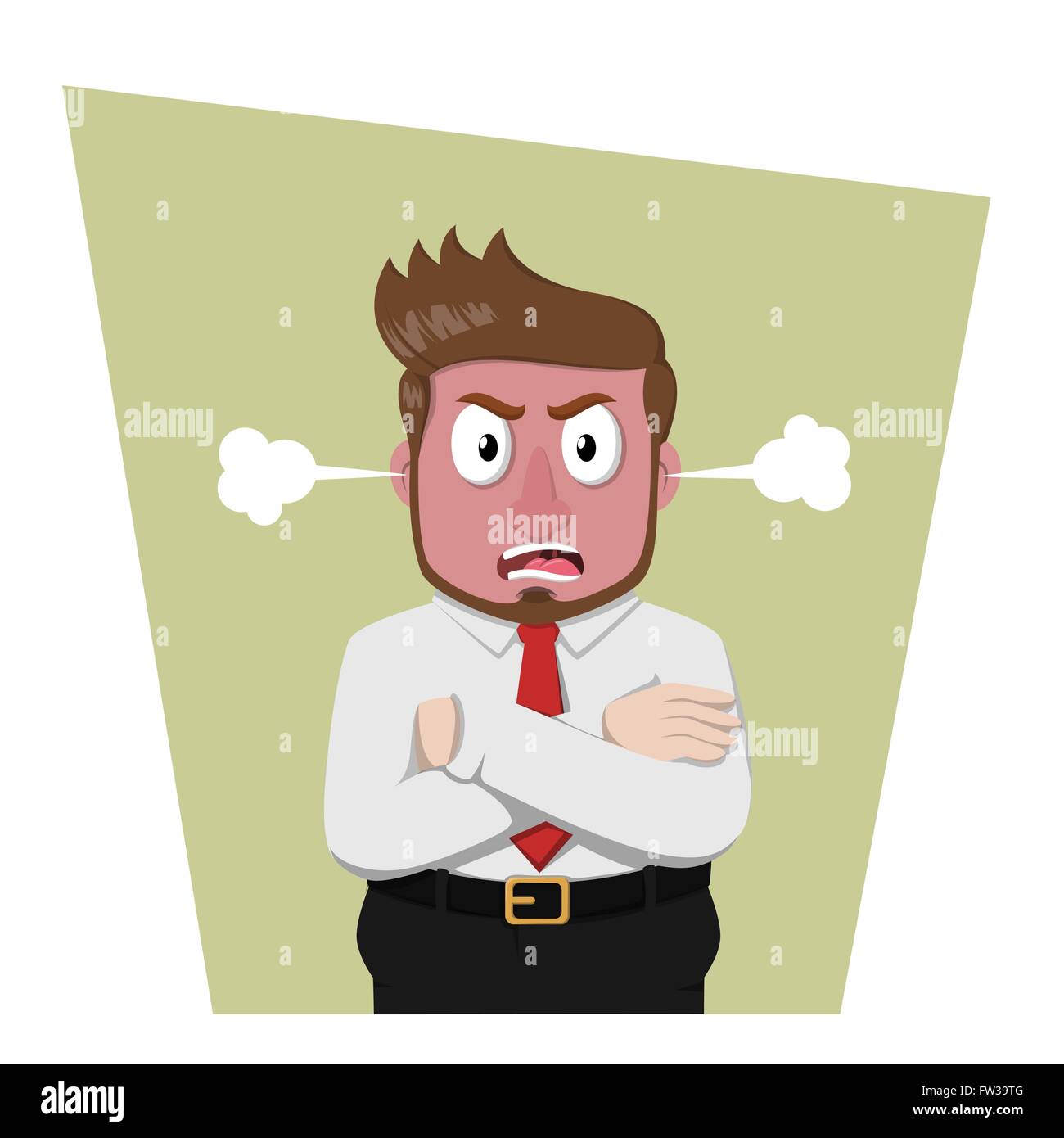 Very angry business man Stock Vector Image & Art - Alamy