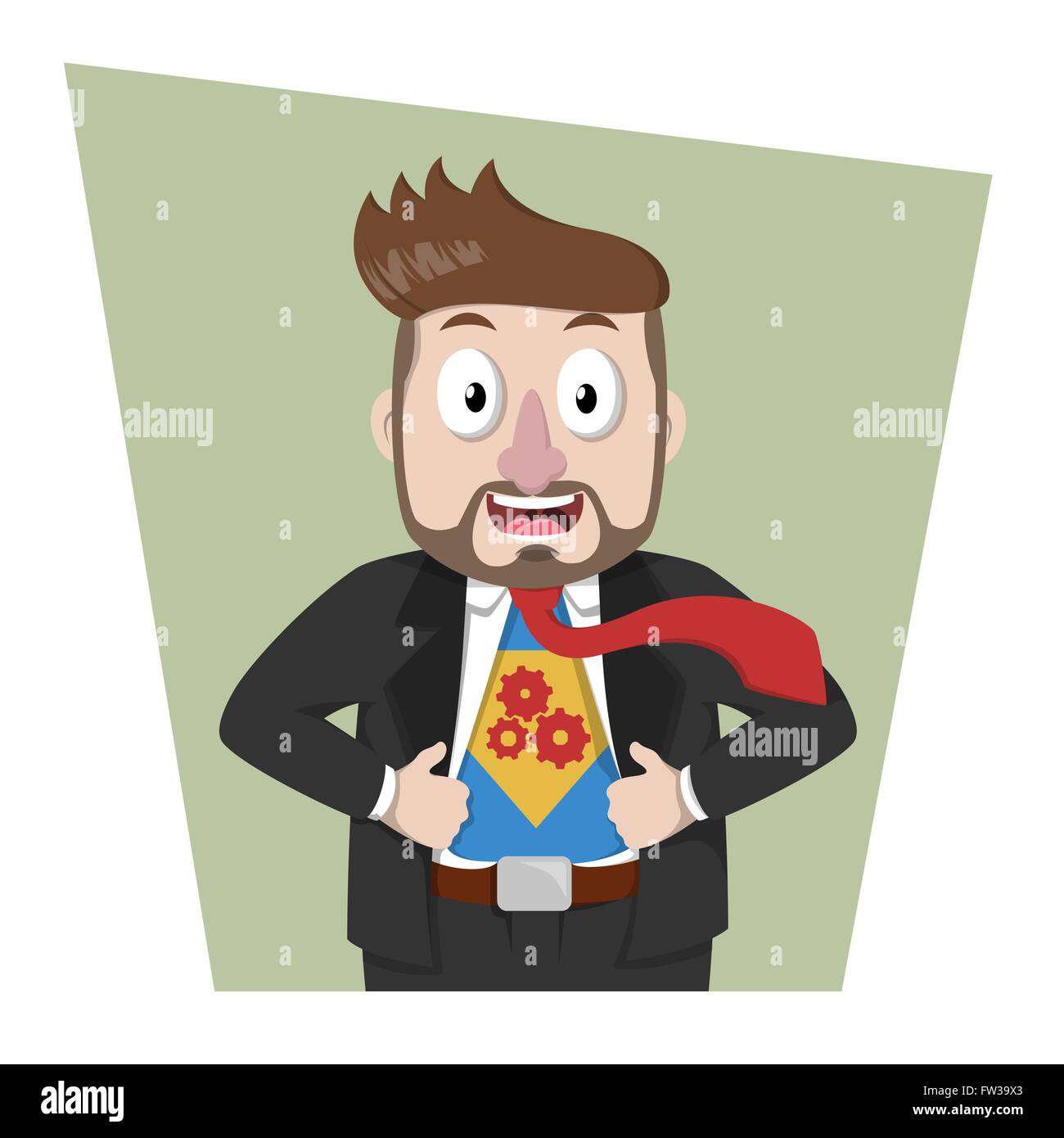 Business man showing progress power Stock Vector Image & Art - Alamy