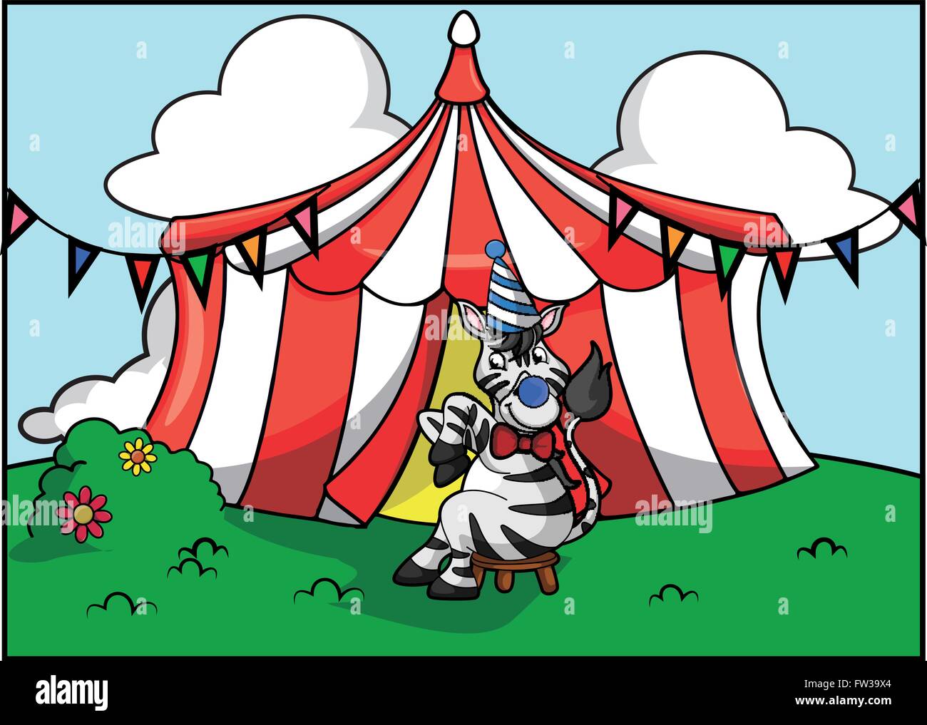 Zebra circus attraction festival Stock Vector Image & Art - Alamy
