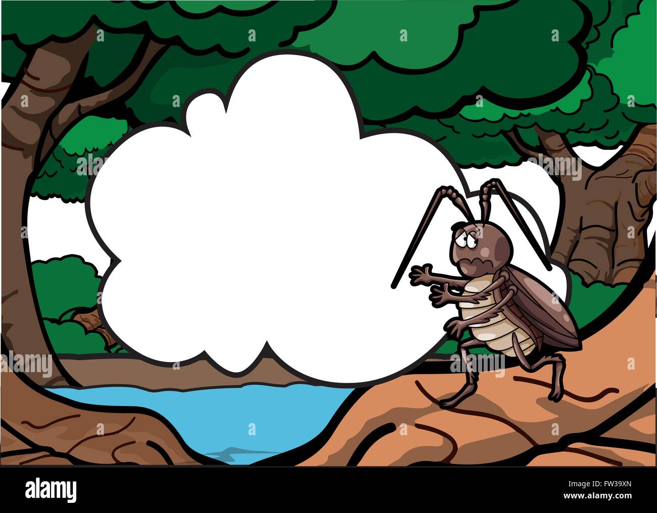 Running Cockroach Exotic Forest Stock Vector Image & Art - Alamy