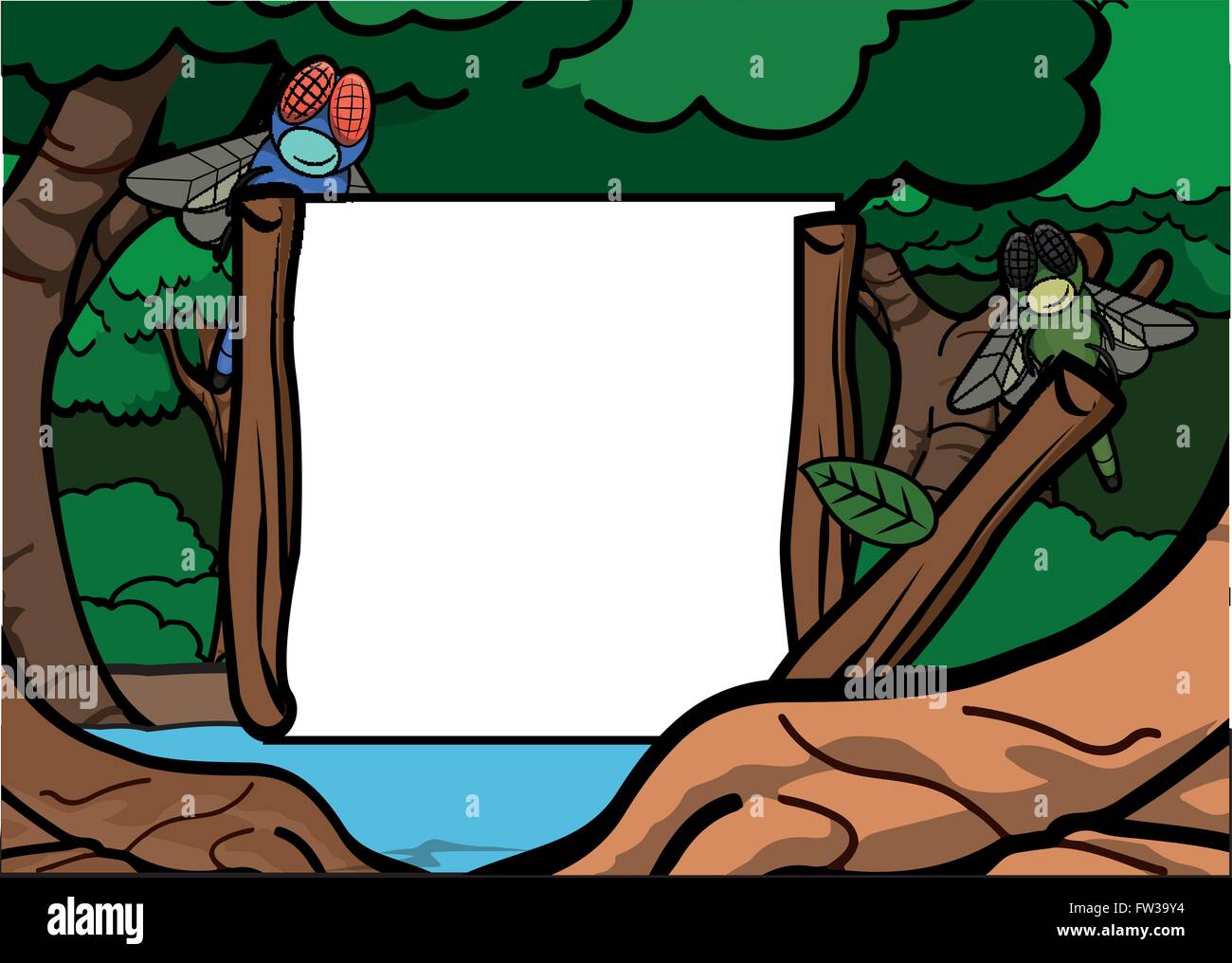 Tree display in forest Stock Vector Images - Alamy