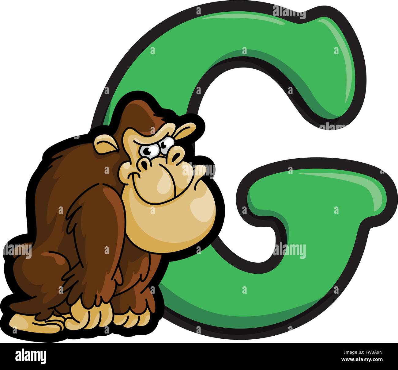 G for gorilla Stock Vector Images - Alamy