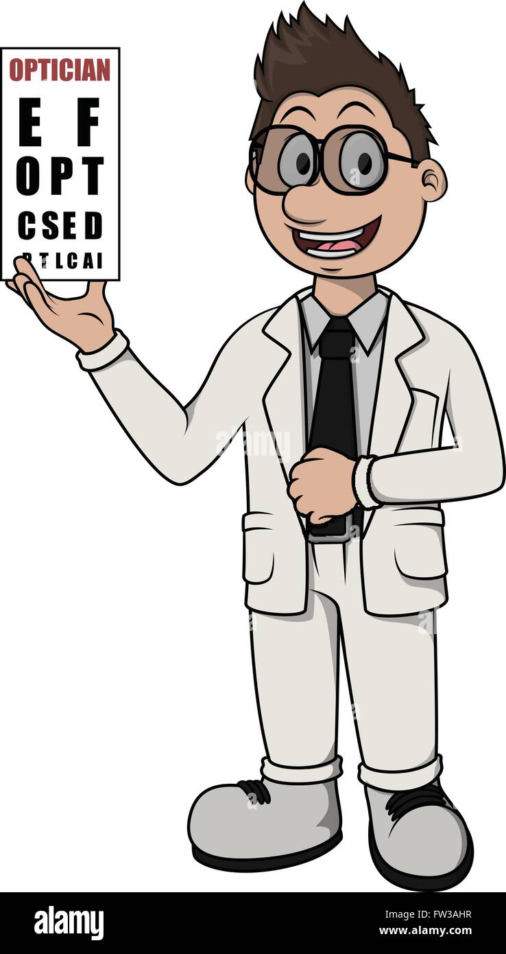 Optician eye test cartoon hi-res stock photography and images - Alamy