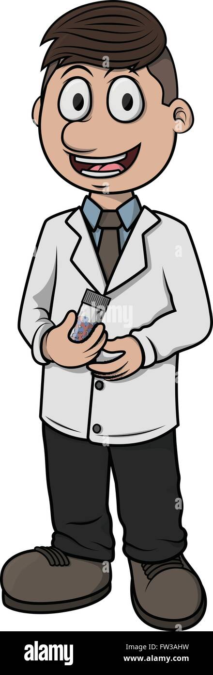 Chemist vector cartoon illustration Stock Vector Image & Art - Alamy