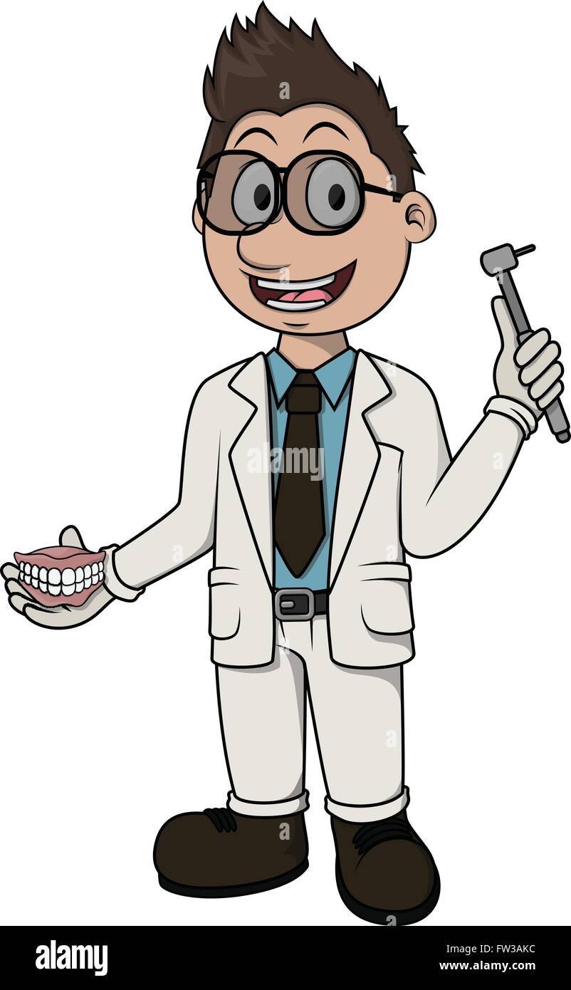 Dentist vector cartoon illustration Stock Vector Image & Art - Alamy