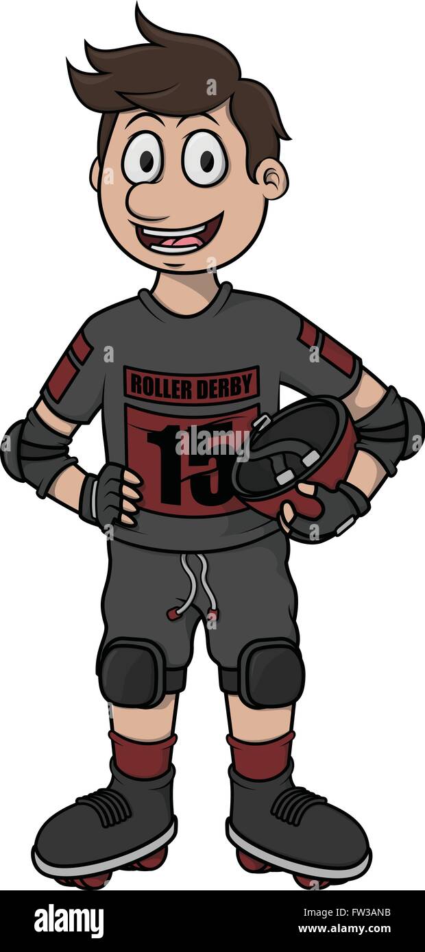 Roller derby vector cartoon Stock Vector Image & Art - Alamy