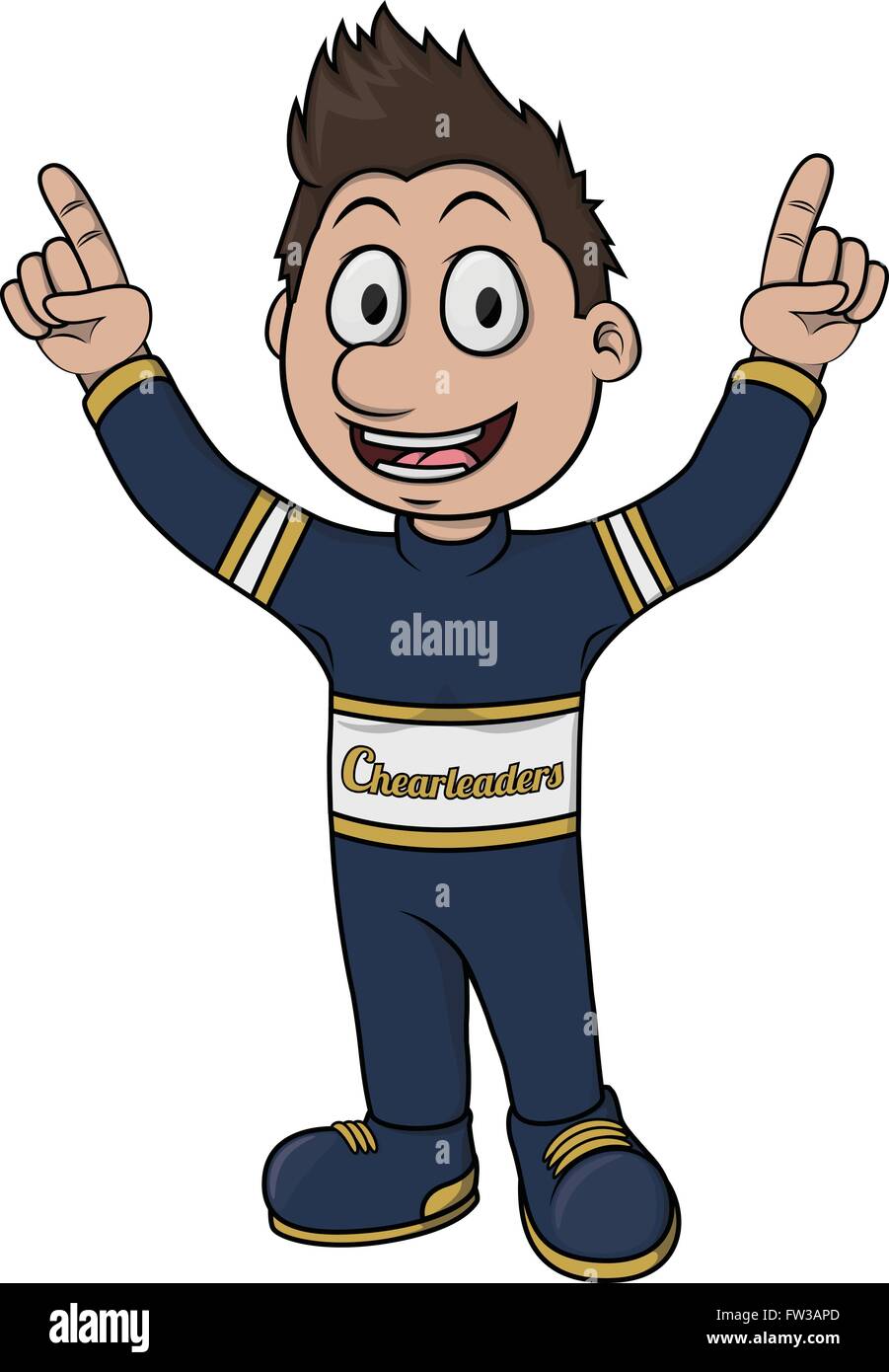 Cheerleader - Cartoon Illustration Stock Vector Image & Art - Alamy