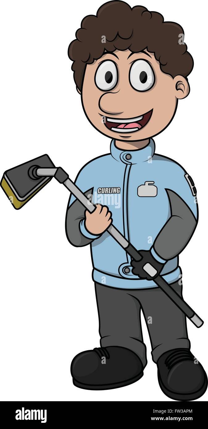 Curling sport - Cartoon Stock Vector Image & Art - Alamy