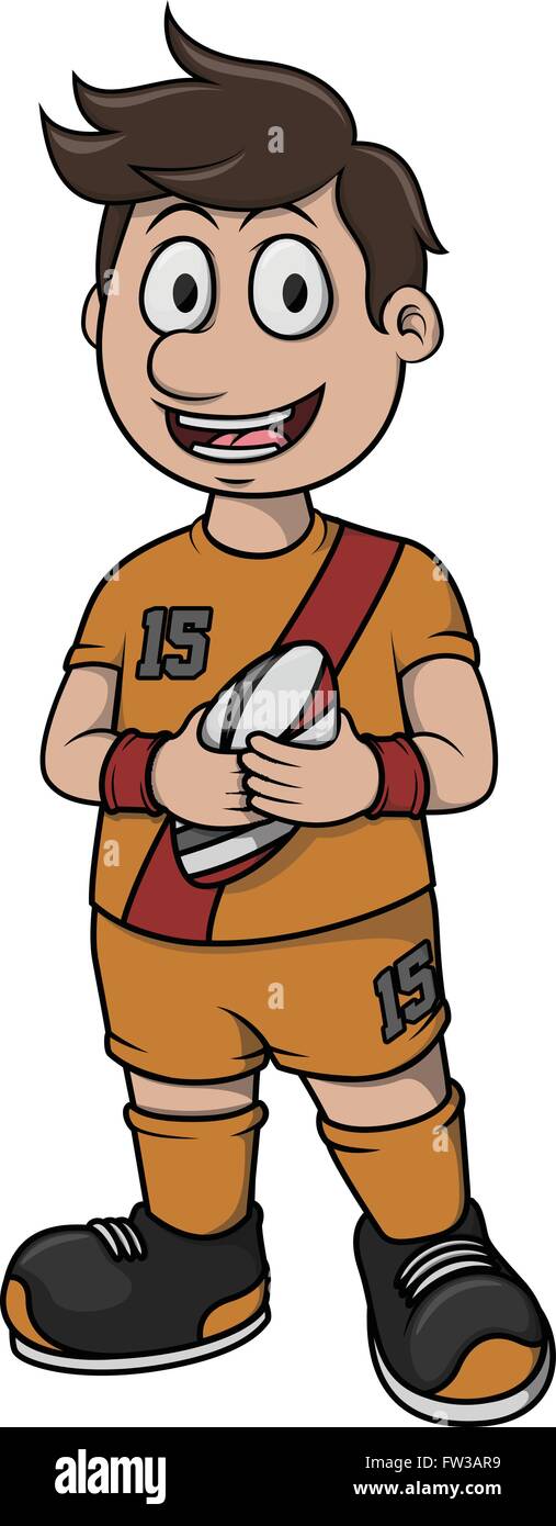 Rugby Sport - Cartoon Illustration Stock Vector Image & Art - Alamy