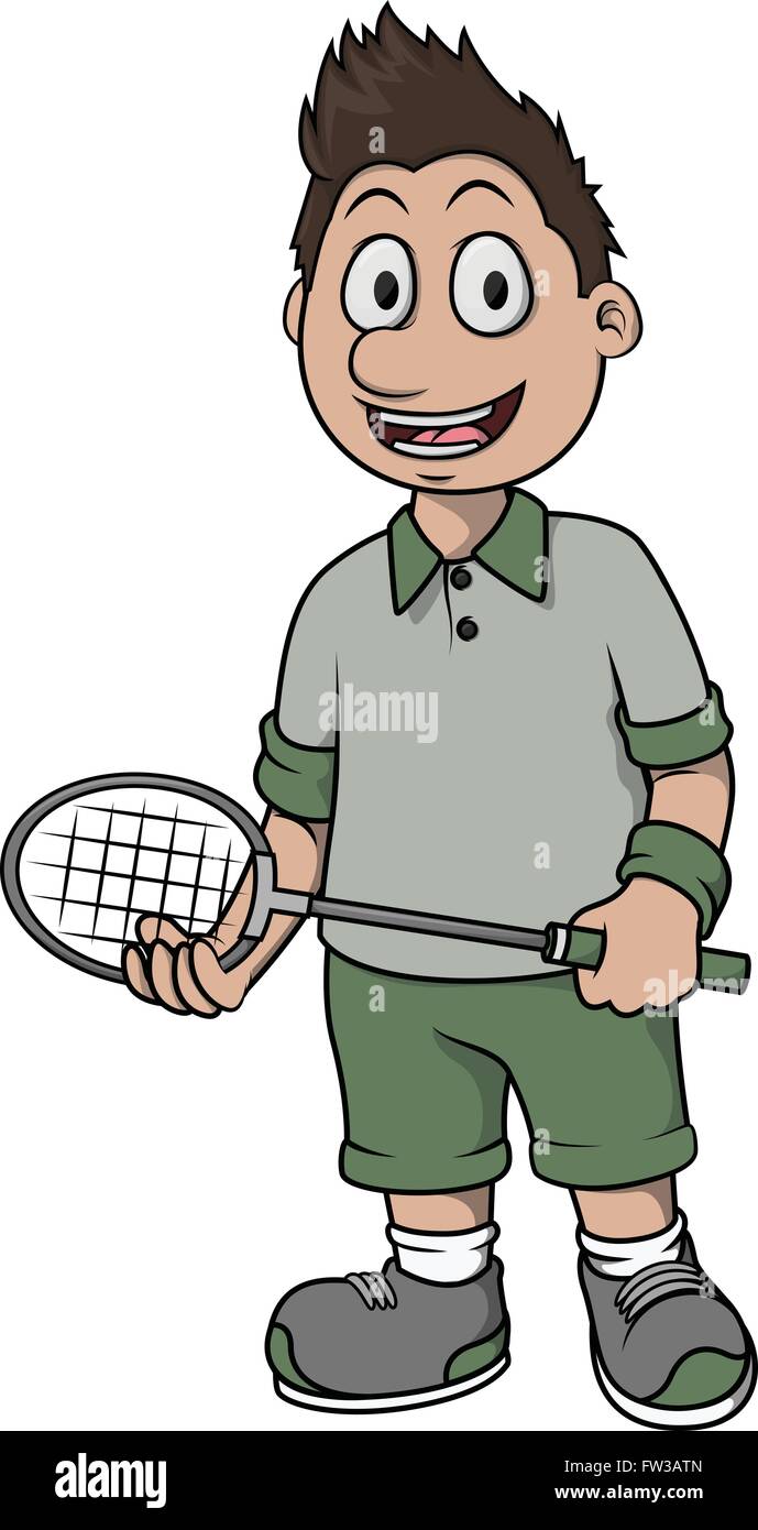 Badminton player cartoon design Stock Vector Image & Art - Alamy