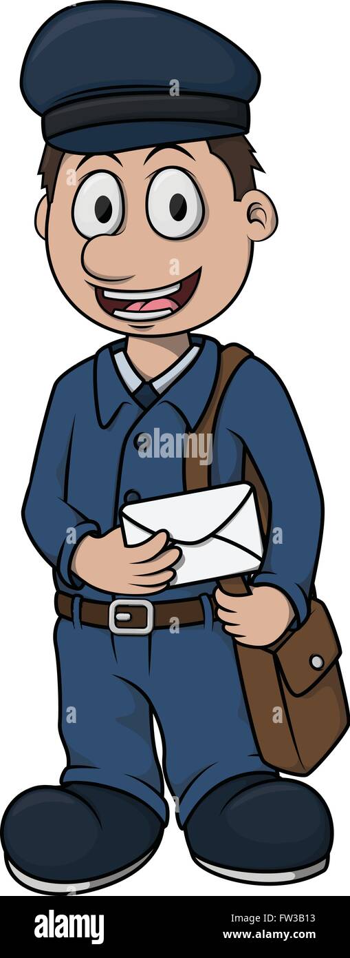 Postman Boy cartoon Stock Vector Image & Art - Alamy