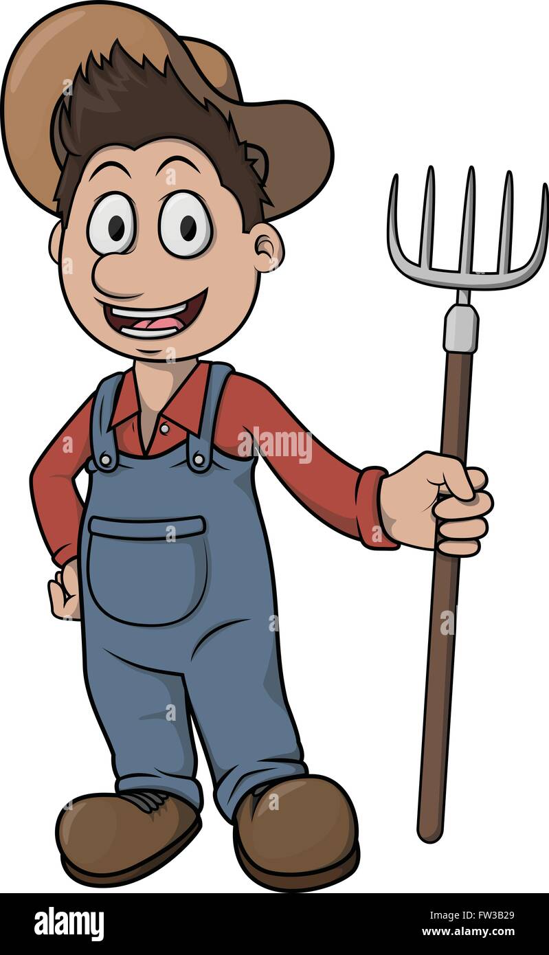 Farmer cartoon illustration Stock Vector Image & Art - Alamy