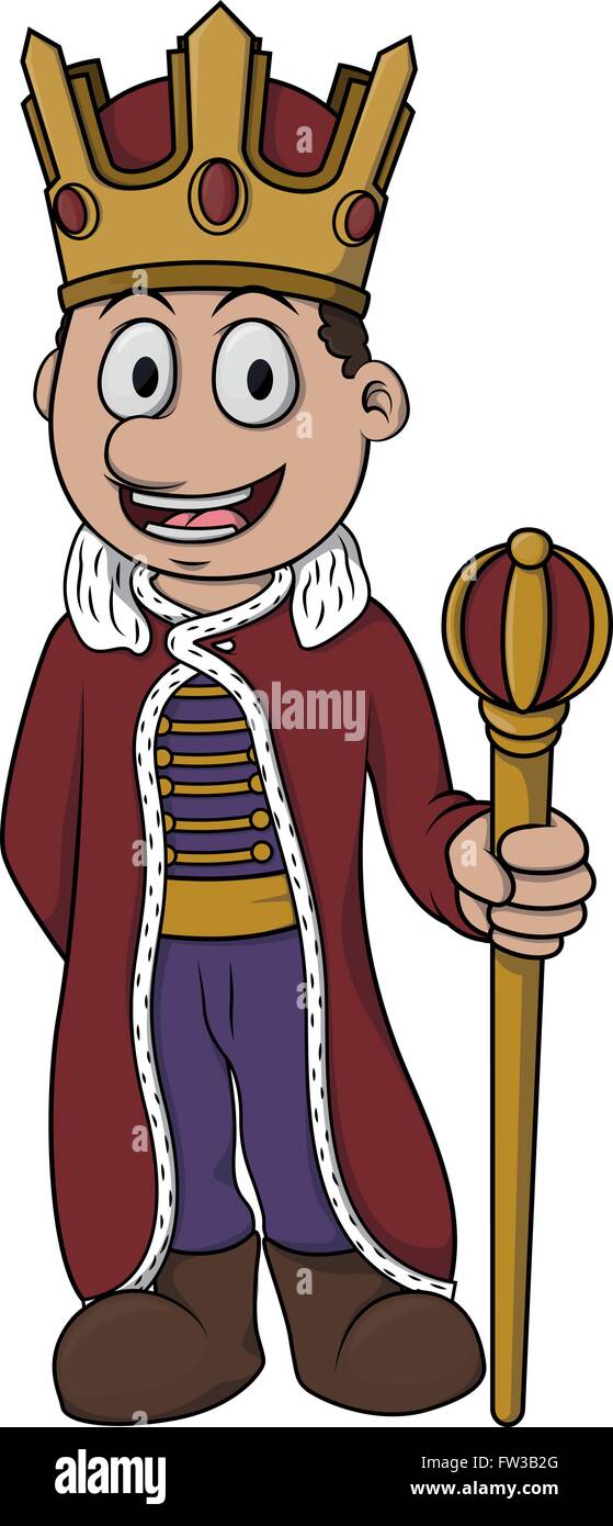 King boy cartoon illustration Stock Vector Image & Art - Alamy