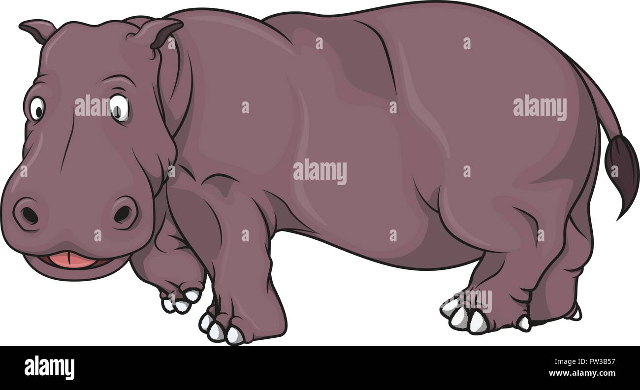 hippopotamus cartoon illustration Stock Vector Image & Art - Alamy