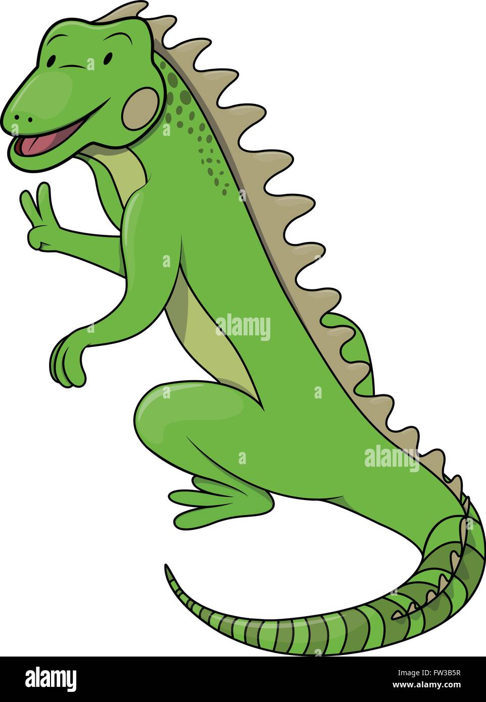 Iguana cartoon illustration Stock Vector Image & Art - Alamy
