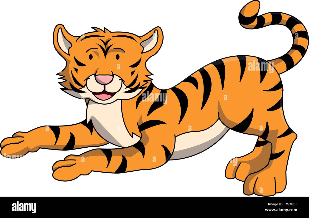 Tiger cartoon illustration Stock Vector Image & Art - Alamy