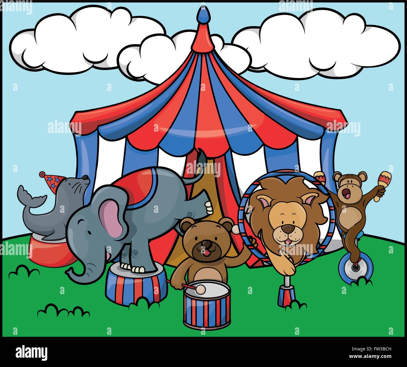 Animal circus safari Stock Vector Image & Art - Alamy