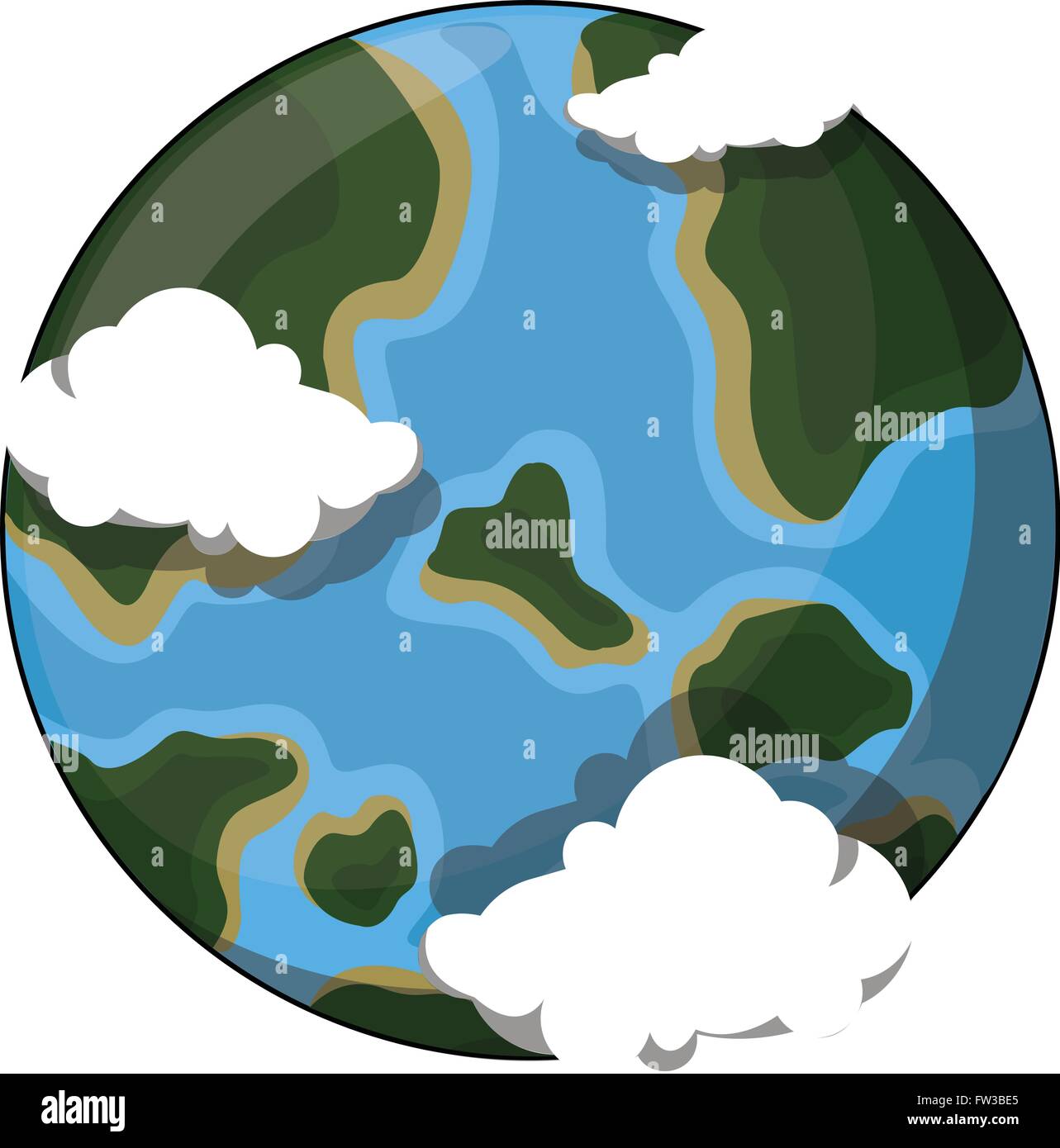 Globe cartoon illustration Stock Vector Image & Art - Alamy