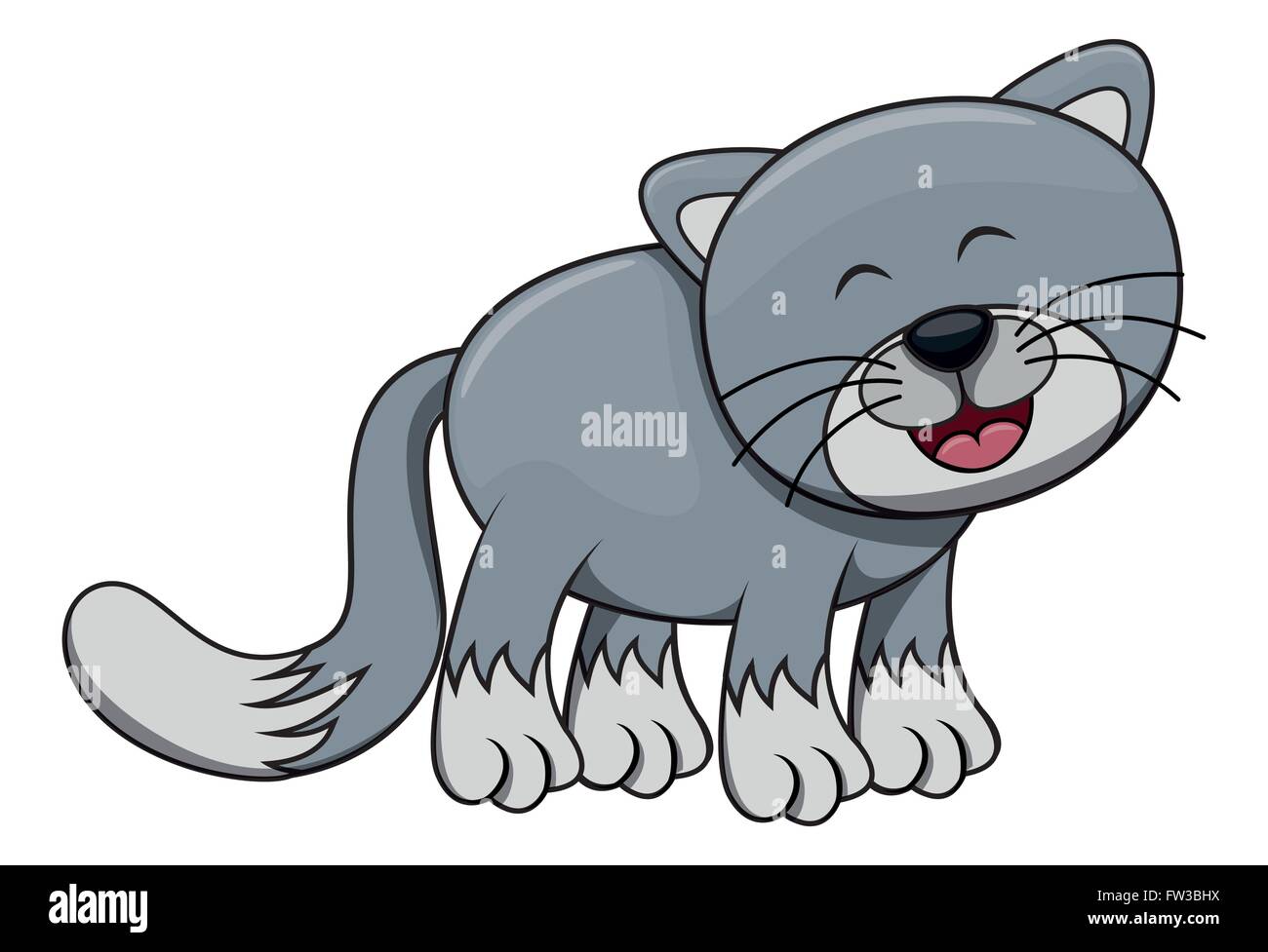 cute cat cartoon illustration Stock Vector Image & Art - Alamy