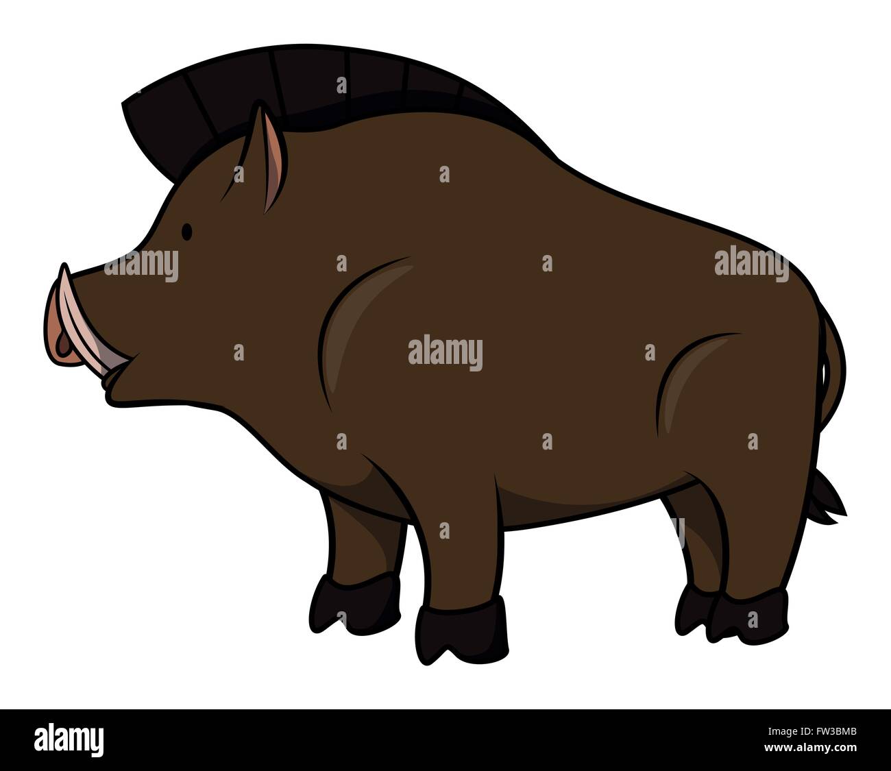 Wild boar cartoon illustration Stock Vector Image & Art - Alamy