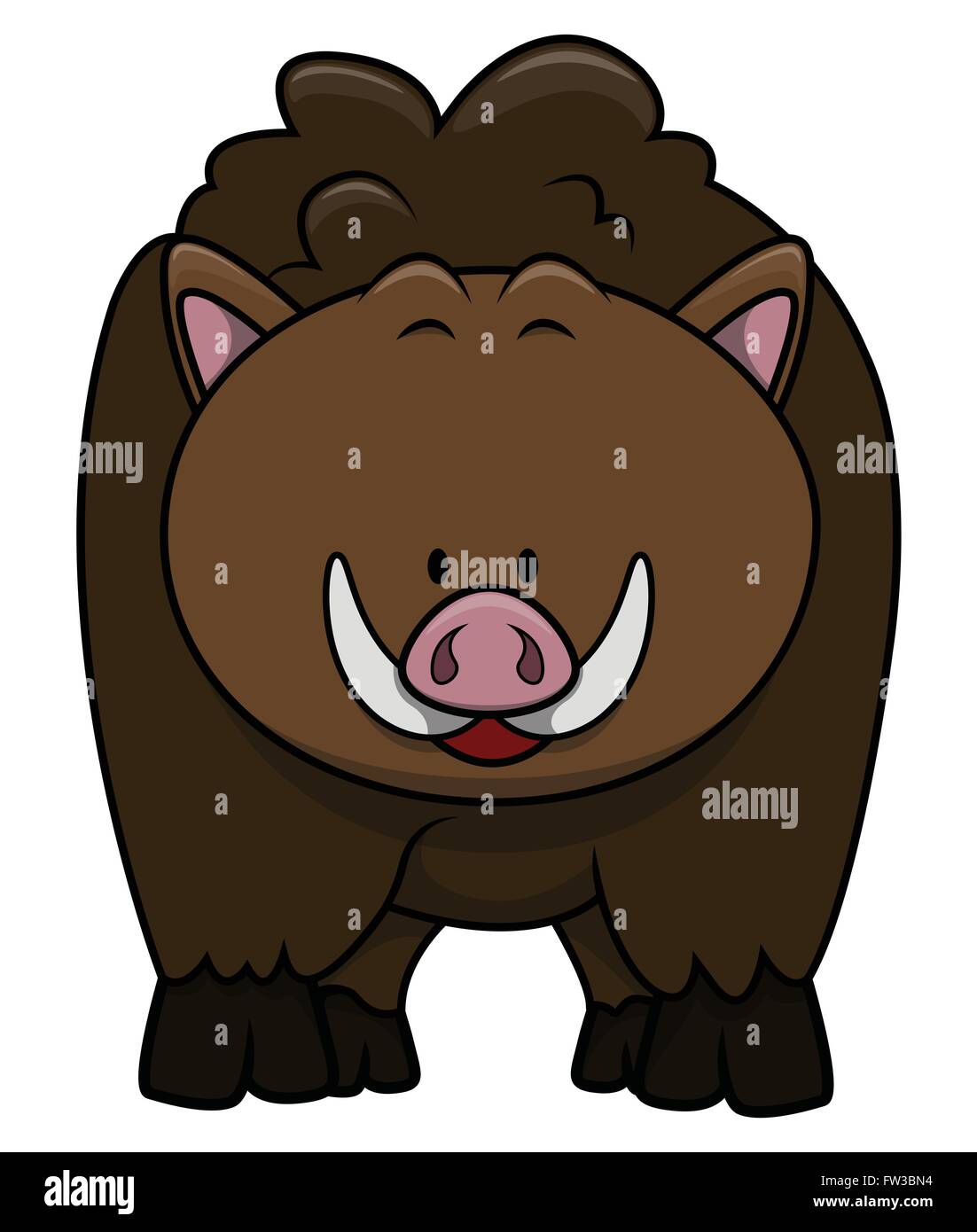 Wild boar cartoon illustration Stock Vector Image & Art - Alamy
