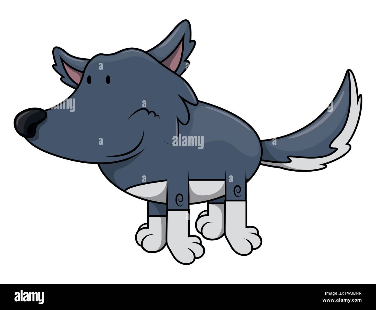 Big bad wolf cartoon hi-res stock photography and images - Alamy