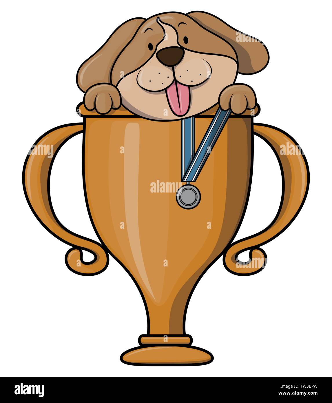 Dog trophy winner Stock Vector Images - Alamy