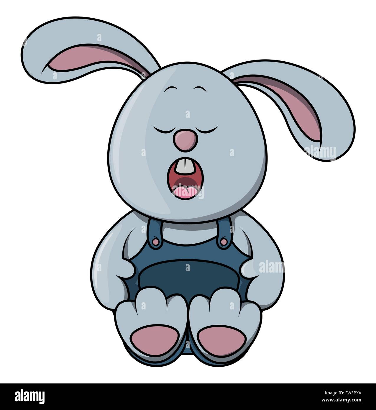 Sleepy bunny rabbit Stock Vector Images - Alamy