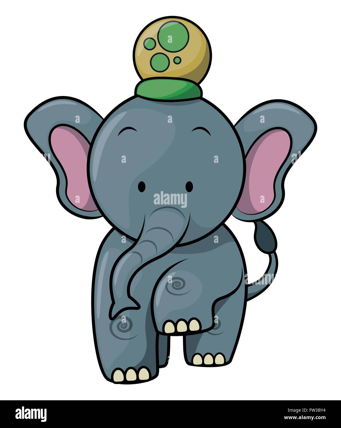 Blue elephant illustration Stock Vector Images - Alamy