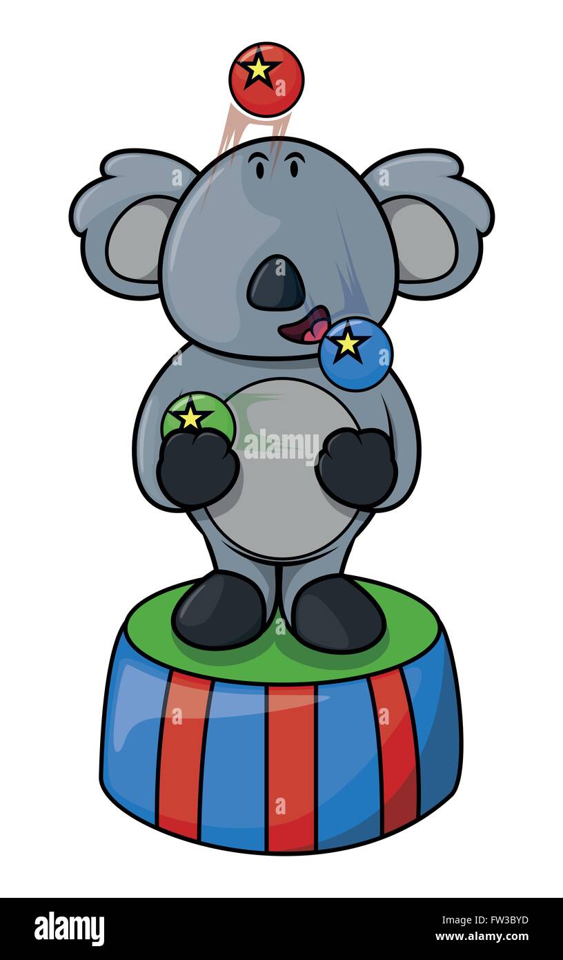 Acrobat balance ball Stock Vector Images - Alamy