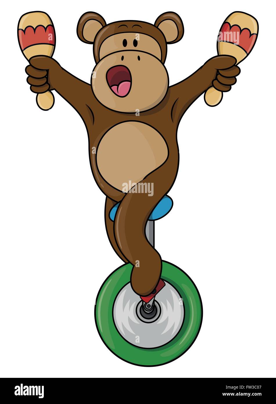 Monkey performer Stock Vector Images - Alamy