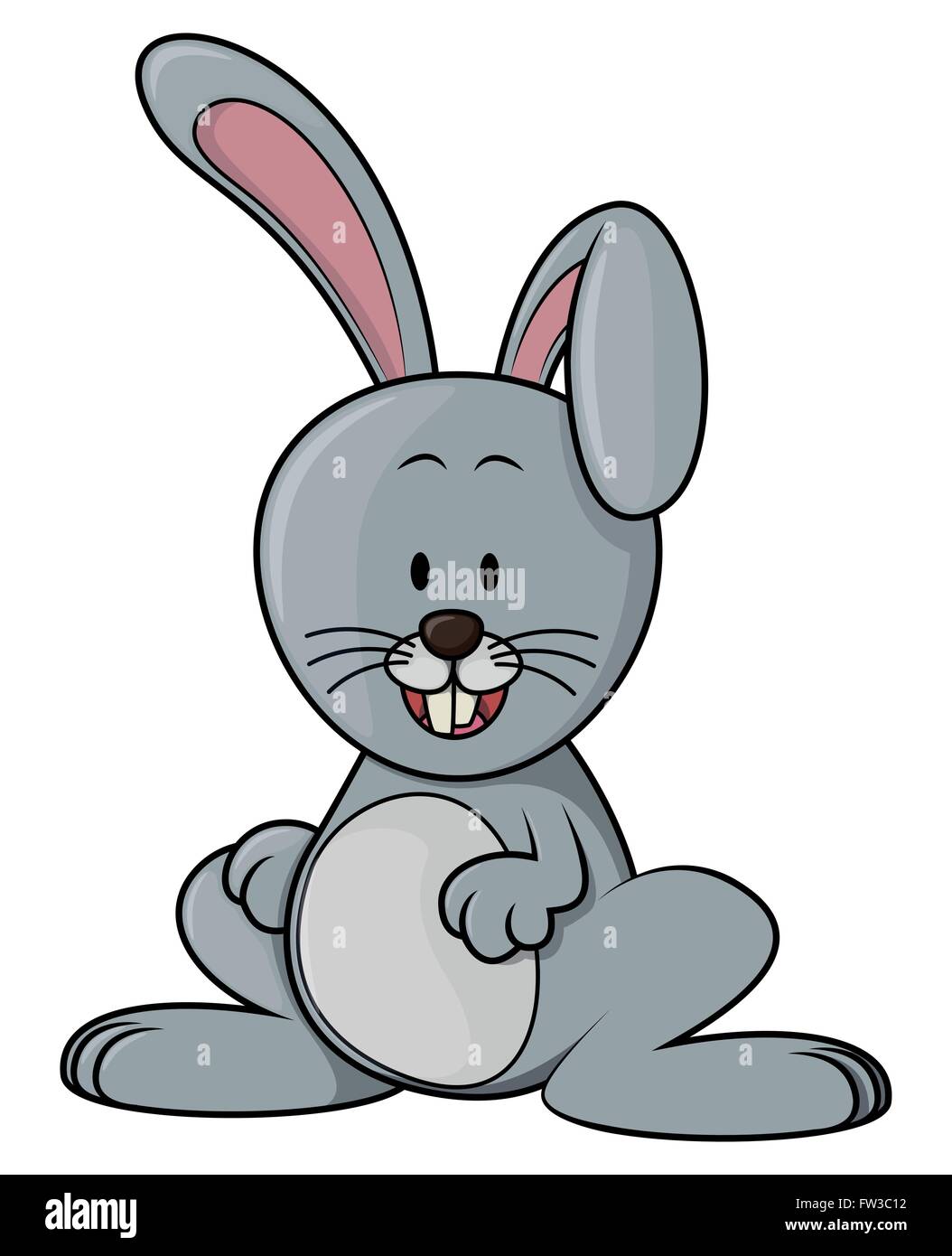 Rabbit on white background Stock Vector Images - Alamy