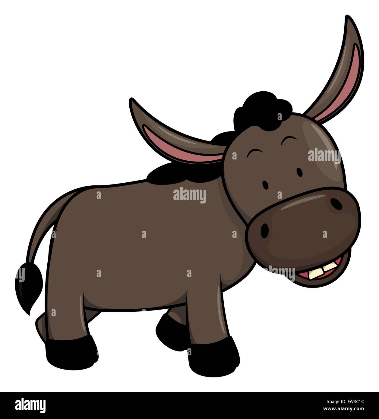 Donkey cartoon illustration Stock Vector Image & Art - Alamy