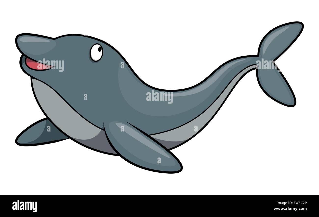 Dolphin cartoon illustration Stock Vector Image & Art - Alamy