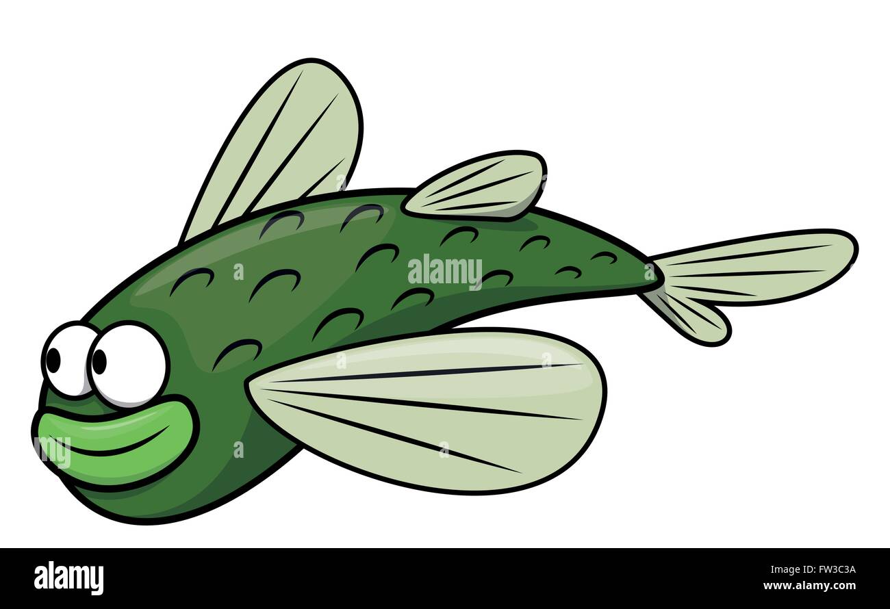 Flying fish black background Stock Vector Images - Alamy