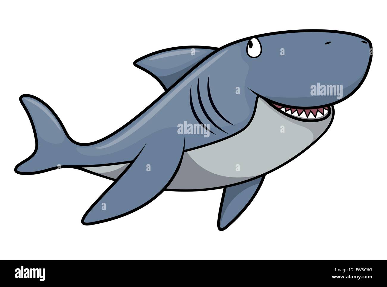 Shark cartoon illustration Stock Vector Image & Art - Alamy