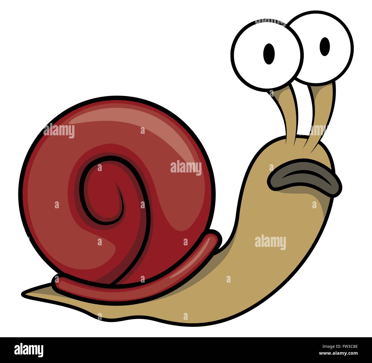 Snail Cartoon Illustration Stock Vector Image & Art - Alamy