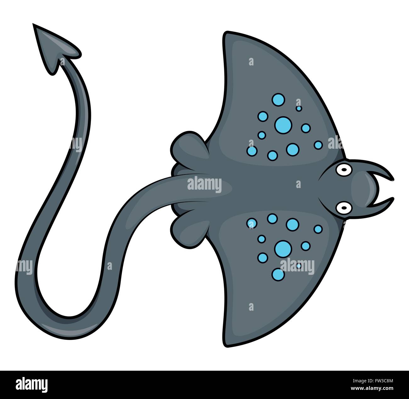 Stingray swimming underwater sting Cut Out Stock Images & Pictures - Alamy
