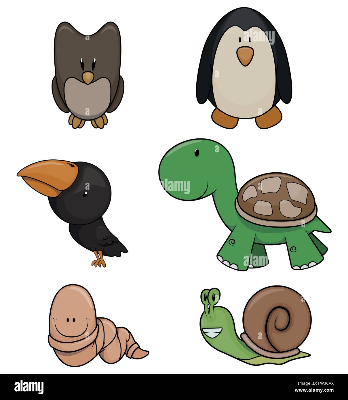 Cute turtle clipart set hi-res stock photography and images - Alamy