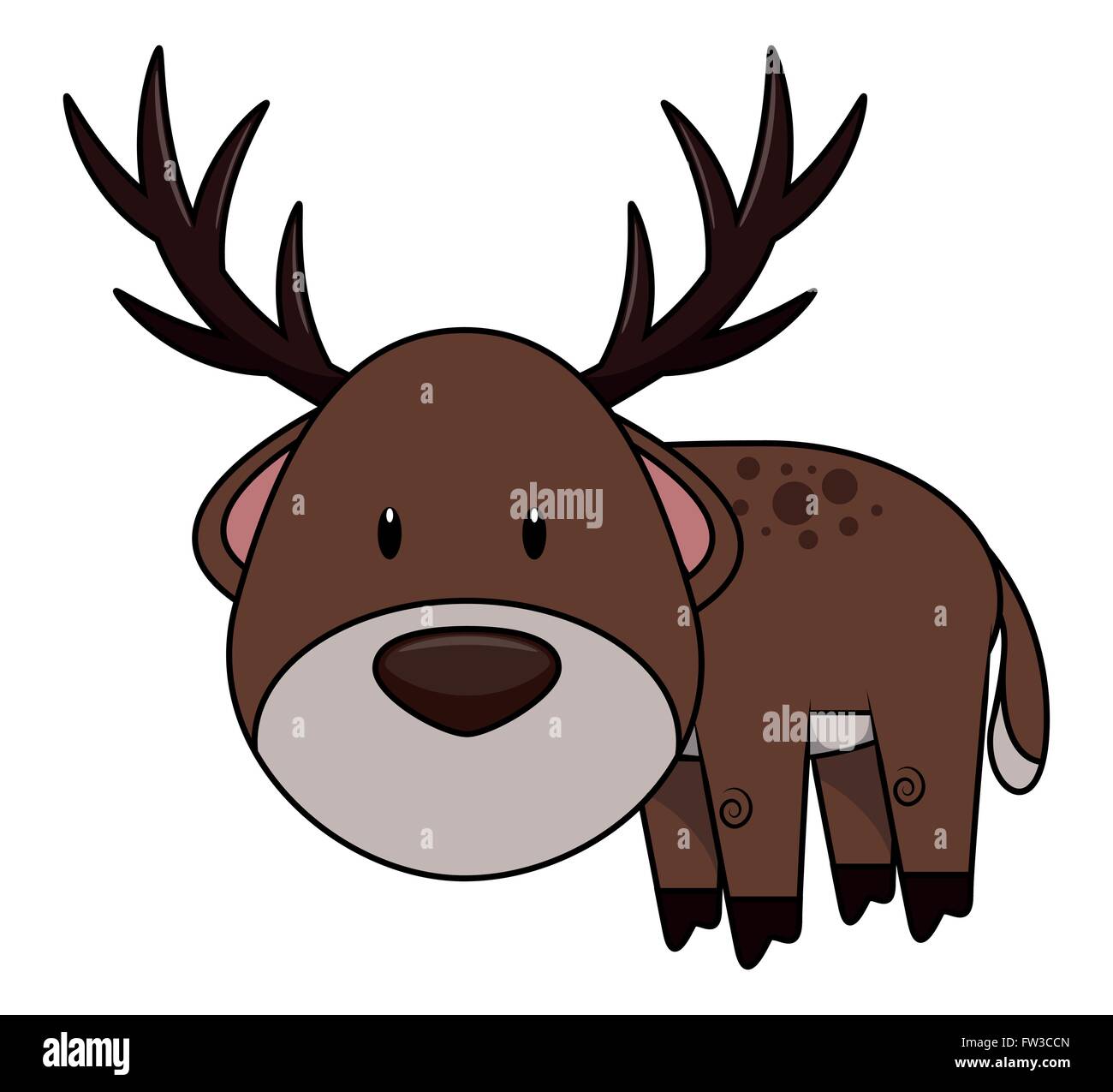Happy baby deer cartoon Stock Vector Images - Alamy