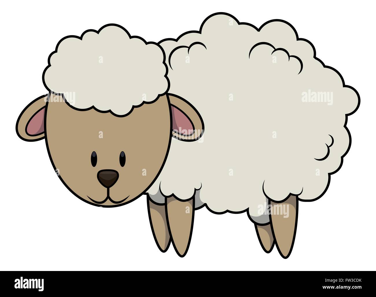 New baby sheep Stock Vector Images - Alamy