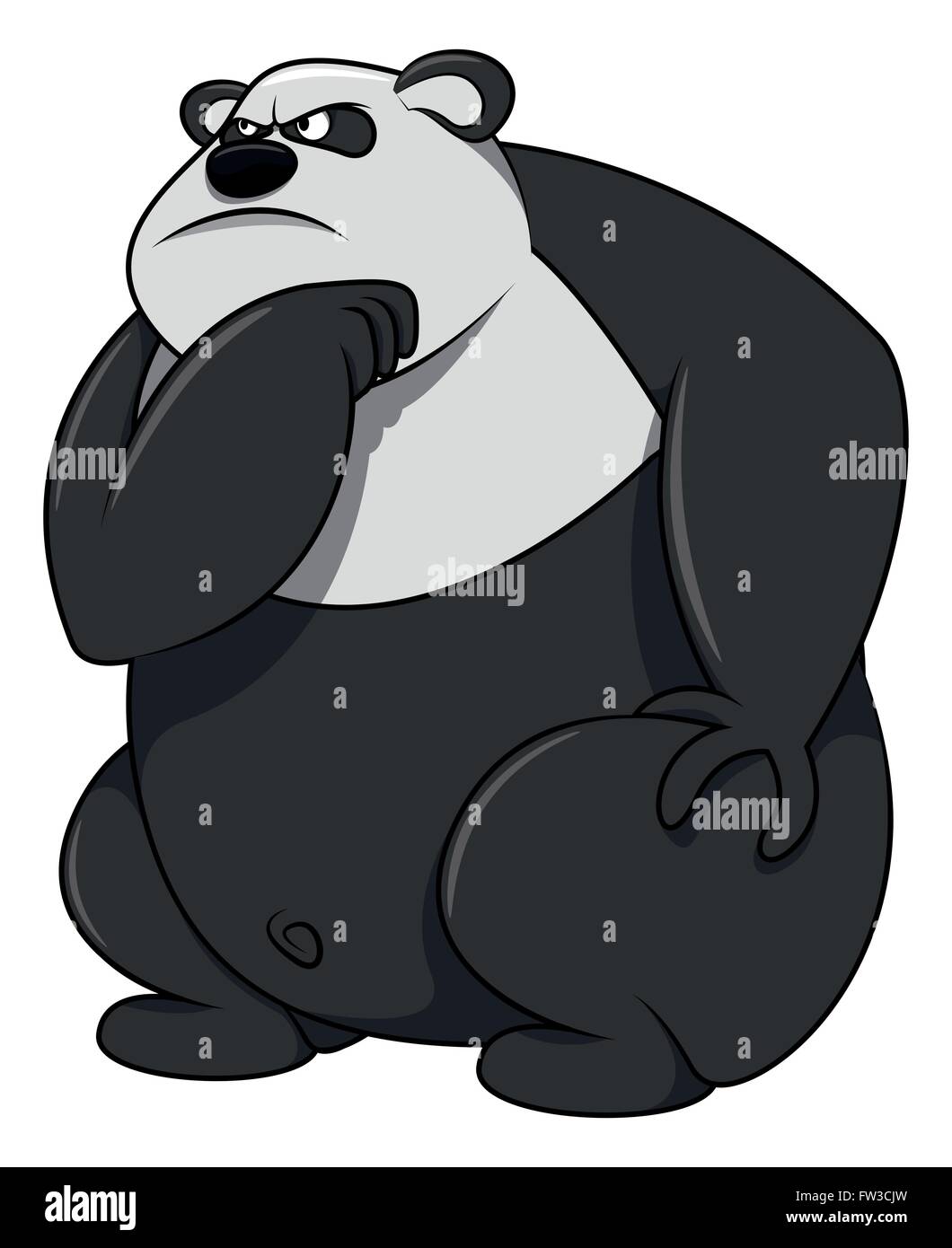 Thinking panda cartoon character Stock Vector Image & Art - Alamy