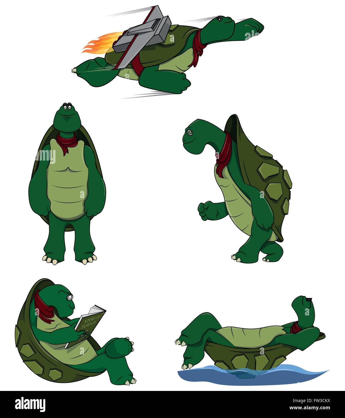 Turtle Character set collection Stock Vector Image & Art - Alamy