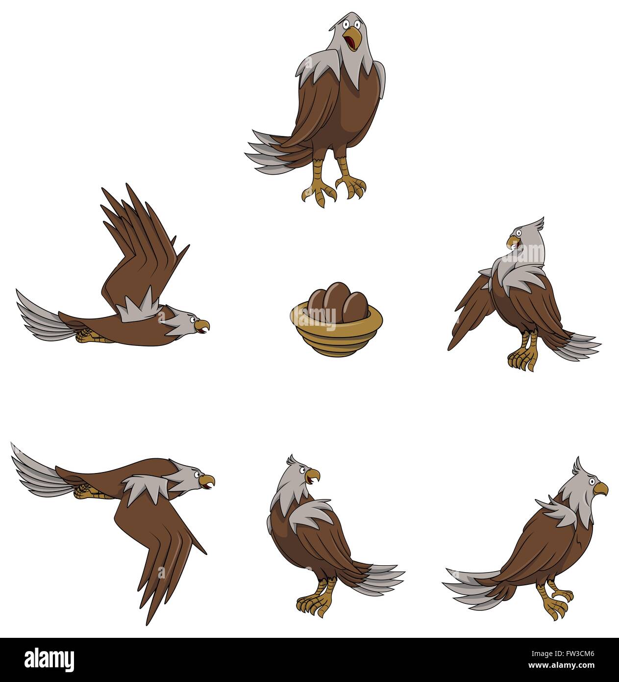 Eagle collection on white Stock Vector Image & Art - Alamy