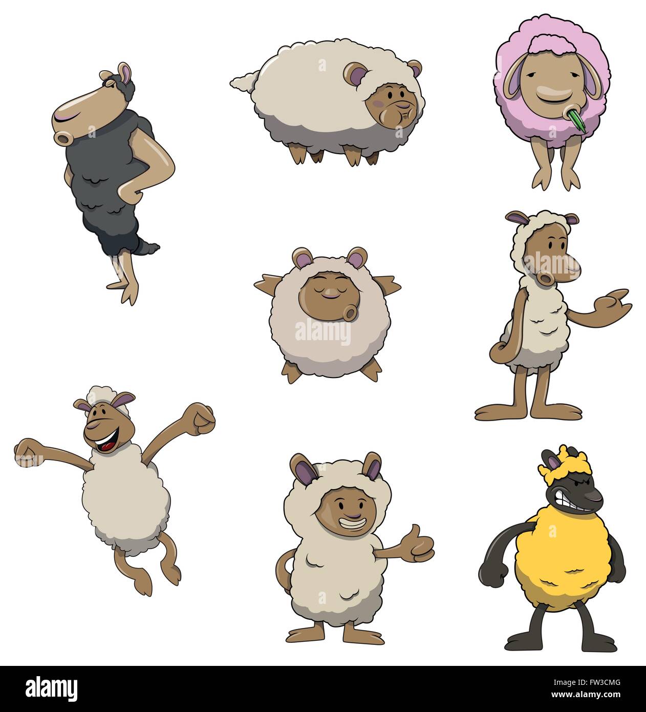 Happy sheep thumb up hi-res stock photography and images - Alamy