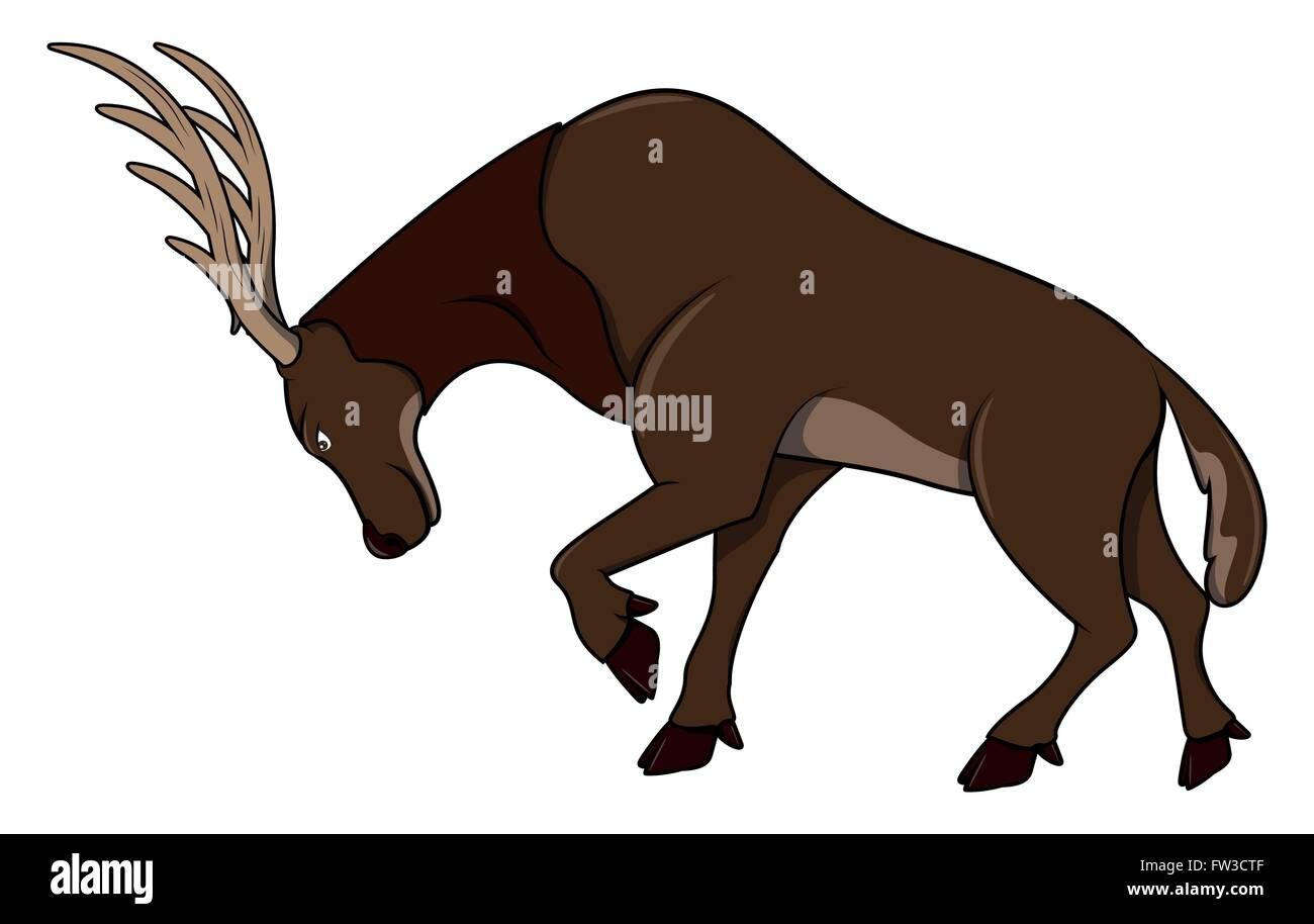 Deer cartoon illustration Stock Vector Image & Art - Alamy